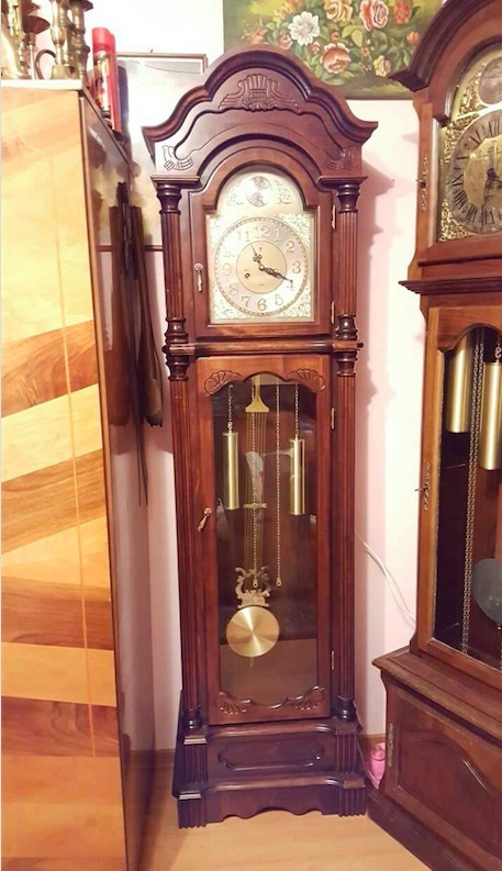 Ceas Pendula Podea Din Lemn Masiv Tempus Fugit | arhiva Okazii.ro