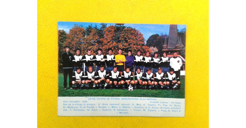 POZA CU ECHIPA DE FOTBAL UNIVERSITATEA CLUJ-NAPOCA ~ 1980 | arhiva ...