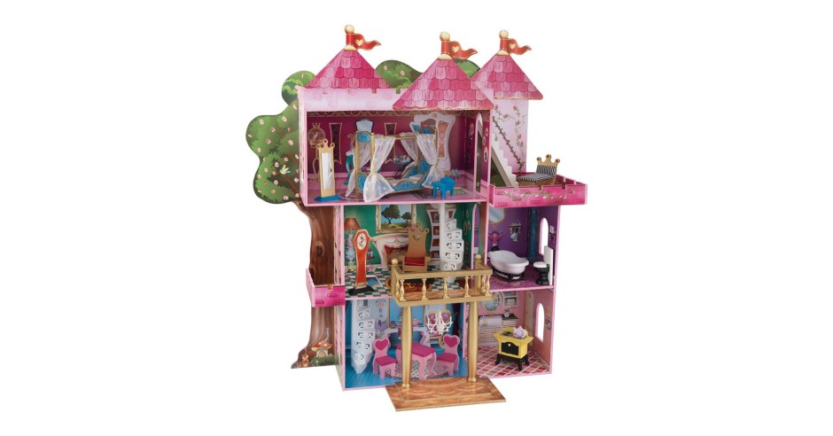 Castel casuta Storybook KidKraft Casa din lemn de joaca pentru papusi ...