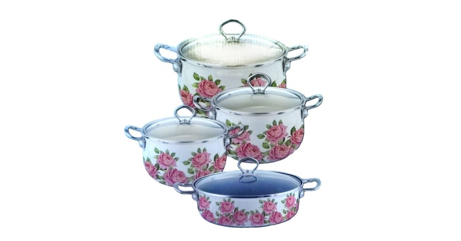 Set de vase emailate,5 straturi de fund, calitate garantataAustria 8 ...