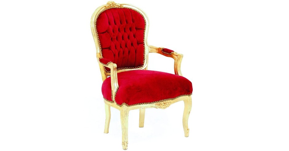 SCAUN BAROC DIN LEMN MASIV CU TAPITERIE DIN CATIFEA ROSIE | arhiva ...