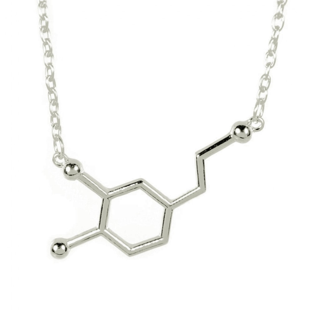 LANTISOR LUNG ARGINTIU CU PANDANTIV DOPAMINA / BIOCHIMIE / CHIMIE ...