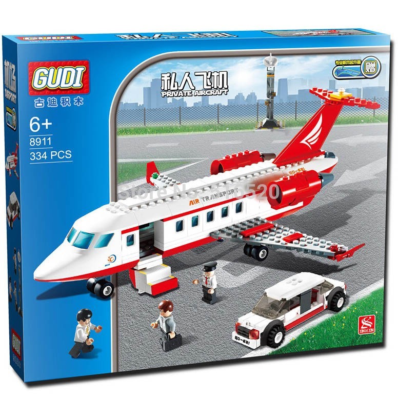 GUDI Blocks 8911 Private Aircraft joc de construit tip LEGO City 334 ...