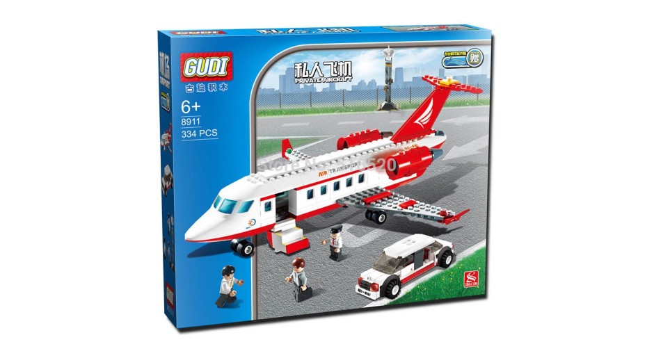 GUDI Blocks 8911 Private Aircraft joc de construit tip LEGO City 334 ...