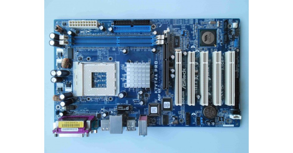 Placa de baza Asrock K7VT4A PRO SATA DDR1 AGP socket 462 socket A ...