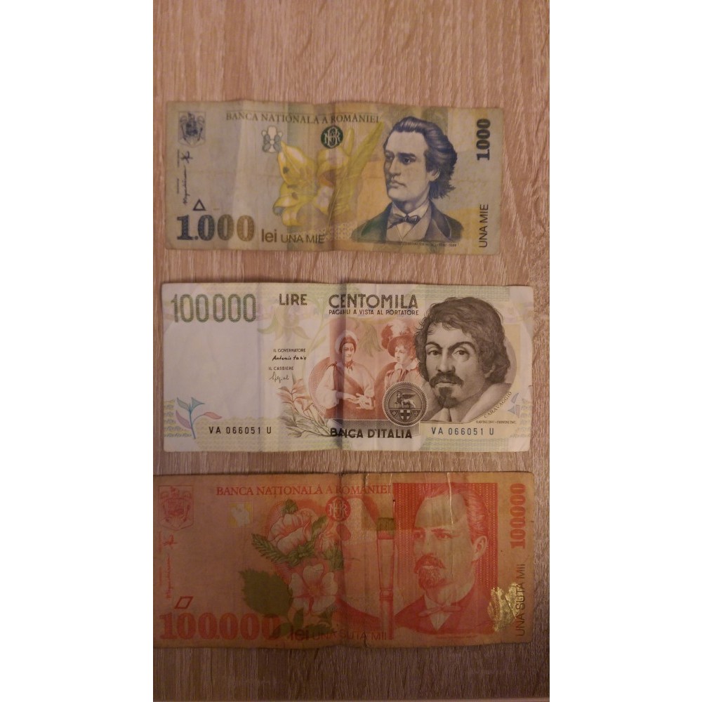 Bancnote 2000 lei eclipsa, 100000 lei, 1000 lei, monede etc | arhiva ...