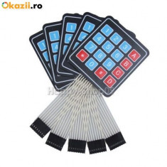 7 buc x Tastatura membrana 4x4 butoane Arduino / PIC / AVR / ARM ...
