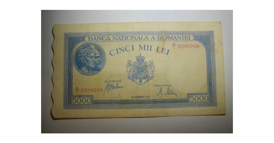 5000 lei 1943 Septembrie | arhiva Okazii.ro 5000 lei 1943 Septembrie | arhiva Okazii.ro
