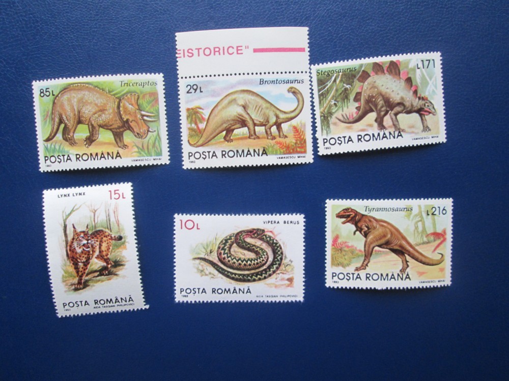 TIMBRE ROMANIA ANIMALE DE PADURE NESTAMPILATE SERIE, Nestampilat ...