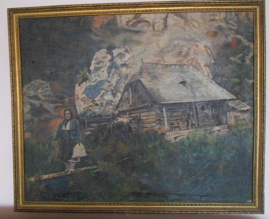 VALOROS TABLOU MARE 1926 MORA APA PICTURA PANZA ULEI ANNY ONACA ALDESTI ...