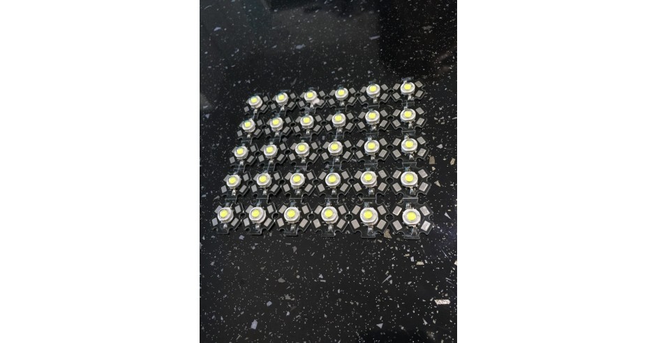 LED Epistar 3W lumina rece 20000k cu radiator racire pentru acvariu si ...