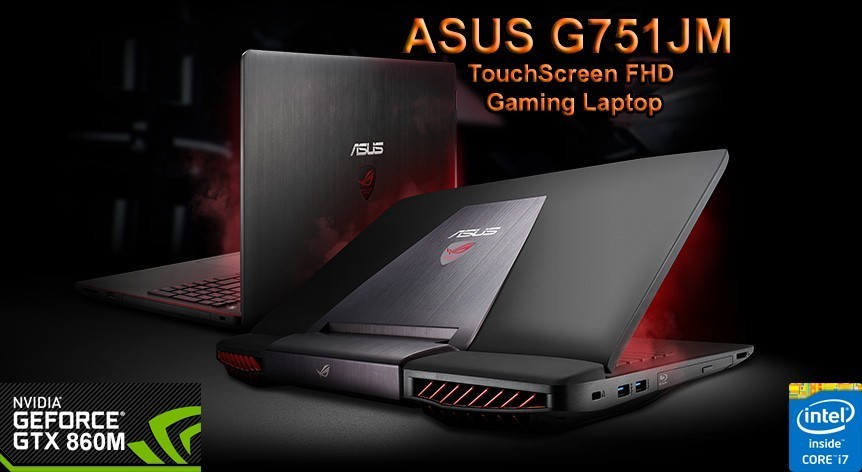 ASUS ROG G751 17.3" 1080p TOUCH, i7-4710HQ, Nvidia GTX 860M, 8GB, 1TB ...