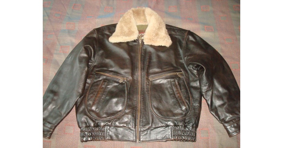 Geaca aviator/pilot/aviatie, barbati, piele naturala, gen Top Gun US ...