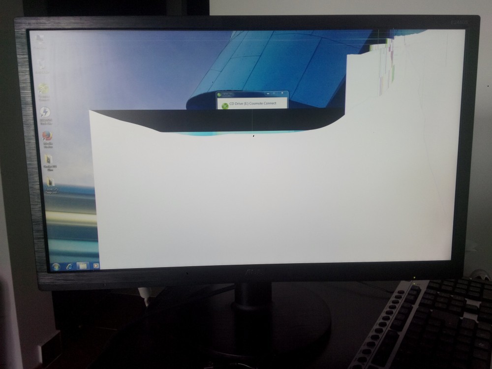 Monitor LED AOC E2460S 24 inch wide black display spart. | arhiva Okazii.ro