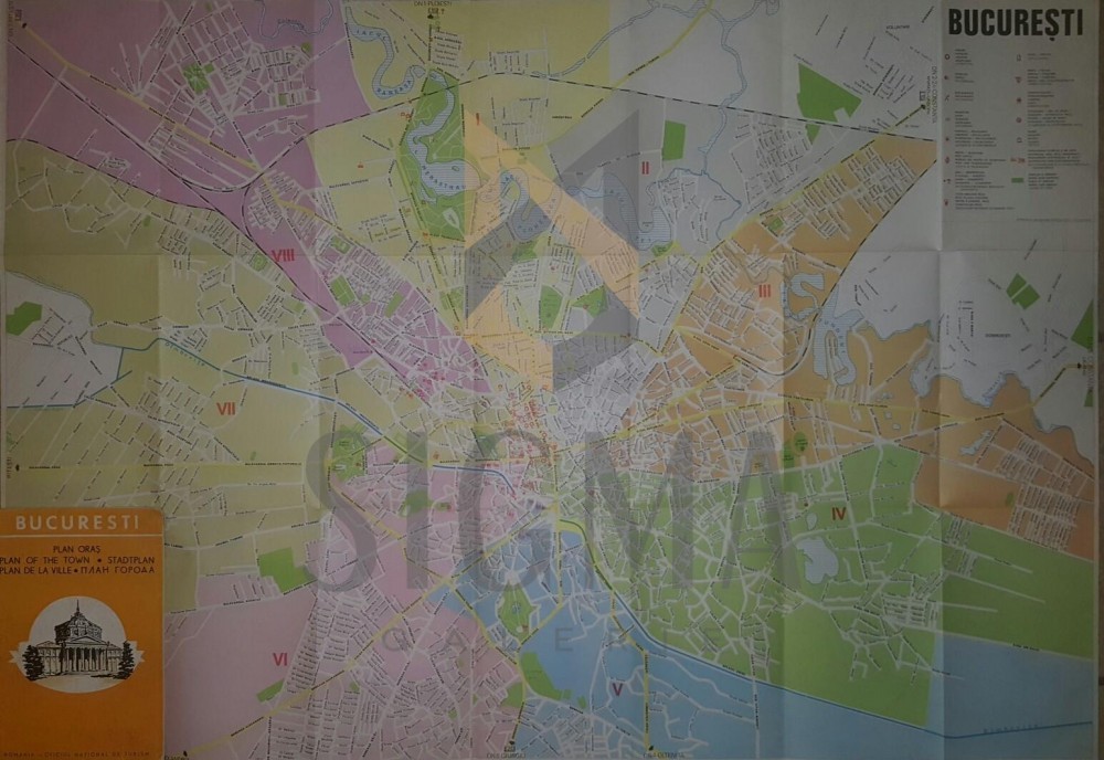 HARTA BUCURESTI PLAN DE ORAS, 1970 | arhiva Okazii.ro