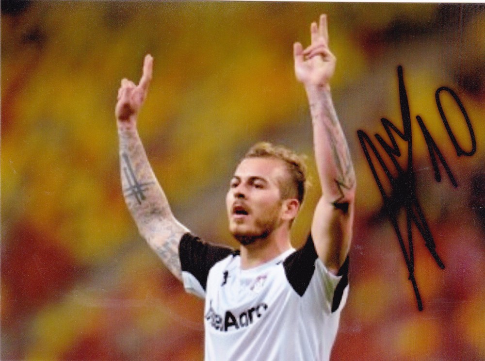 Foto cu autograf original Denis ALIBEC (fotbalist-ASTRA GIURGIU ...