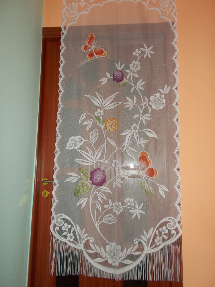 PERDEA PANOU CU FLUTURI SI FLORI | arhiva Okazii.ro