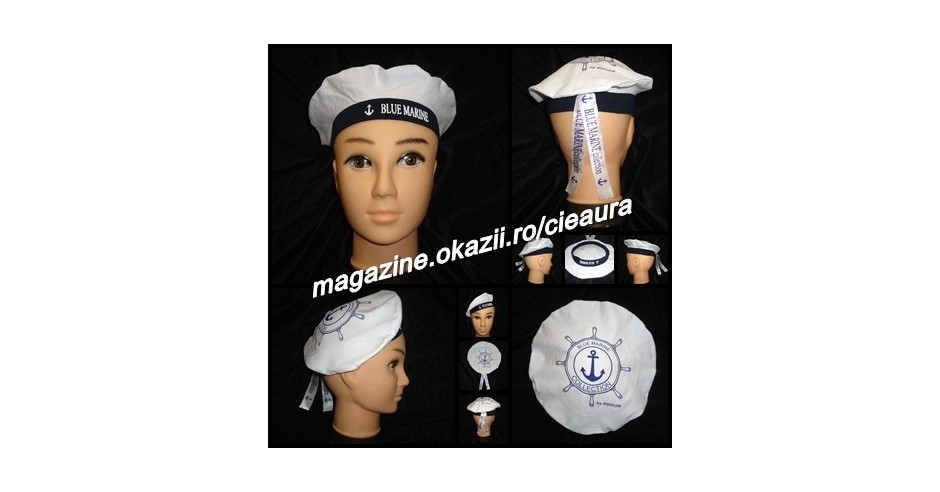 BERETA ALBA BARBATI MARINAR BLUE MARINE PALARIOARA SOARE PLAJA PISCINA ...