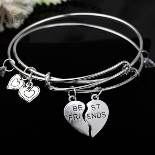 doua bratari Best Friends bff placat argint cristale cadou | arhiva ...