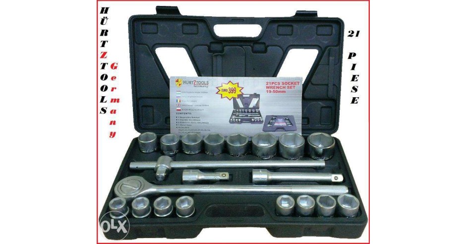 Trusa Scule - CHEI Tubulare FORTA - 3/4 - HURTZTOOLSGermany - 21 PIESE ...