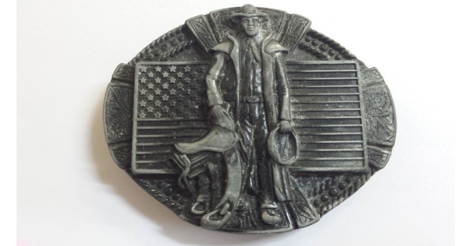 Unica CATARAMA CUREA tematica WESTERN COWBOY si STEAG USA vintage ...