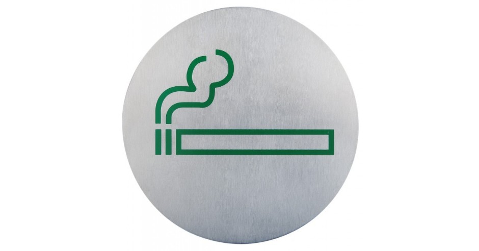Semn indicator loc pentru fumat/fumatori (din inox), ? 16 cm | arhiva ...