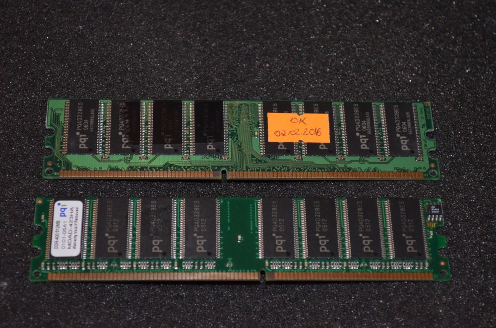 Memorie RAM desktop PQI DDR-400 512 MB PC3200 - poza reala | arhiva ...