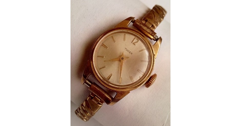 Timex British V-Conic Escapement Shockproof placat cu aur | arhiva ...