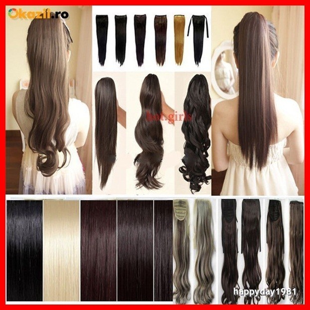 Extensii par Extensie coada par de calitate cu prindere CLIPS +BENTITA ...