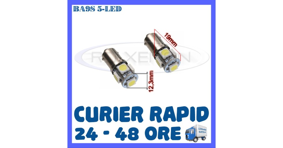 BEC AUTO LED LEDURI POZITIE BA9S BAX9S BAY9S - 5 SMD - POZITII ...