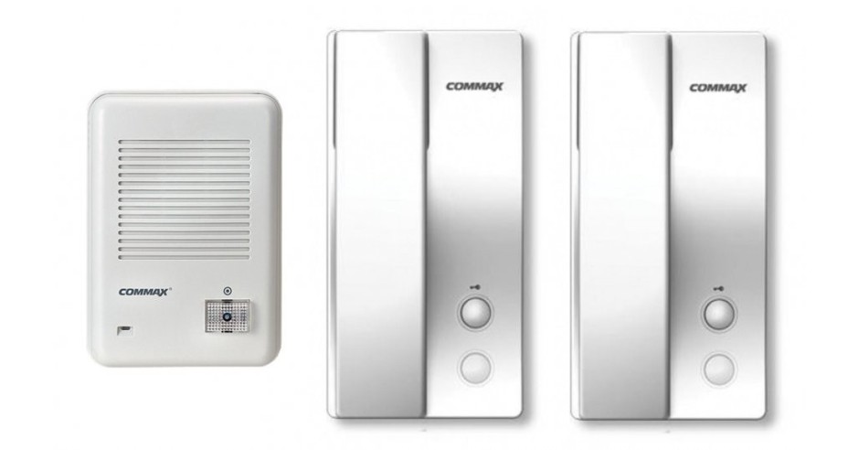 Kit interfon Commax pentru o familie, contine 2 posturi de interior tip ...