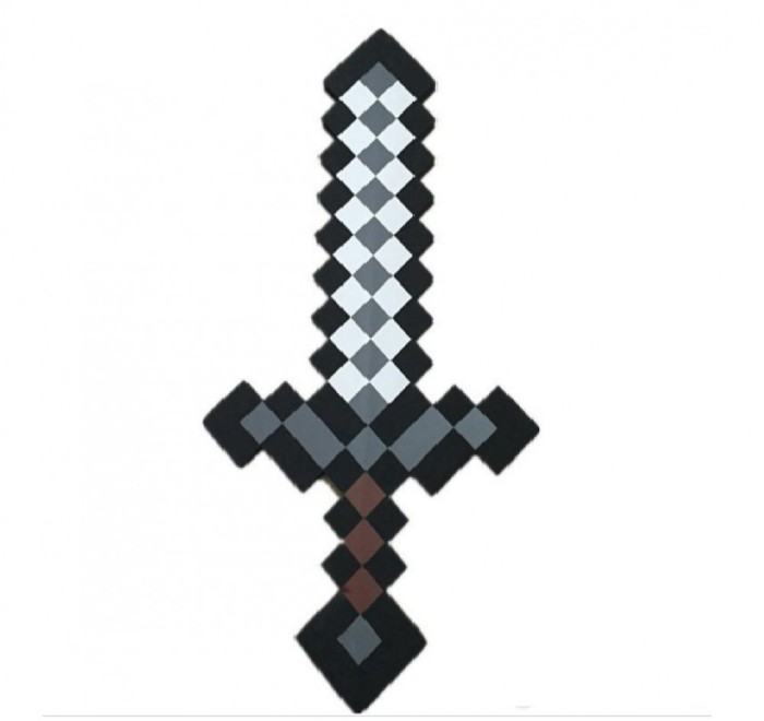 Sabie Minecraft - Iron Sword - 60 cm + Bratara Minecraft CADOU ...