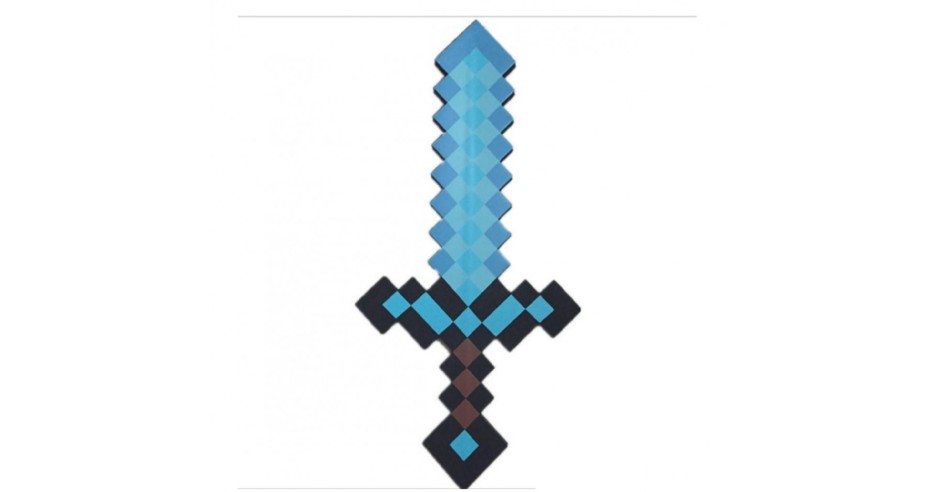 Sabie Minecraft - Diamond – 60 cm !! + Bratara Minecraft CADOU ...