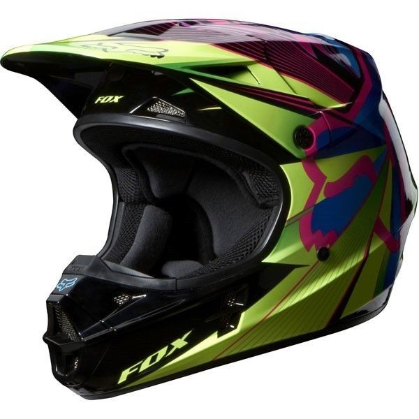 Casca-Fox Racing V1 Radeon Green MX-NOUA Masura L | arhiva Okazii.ro