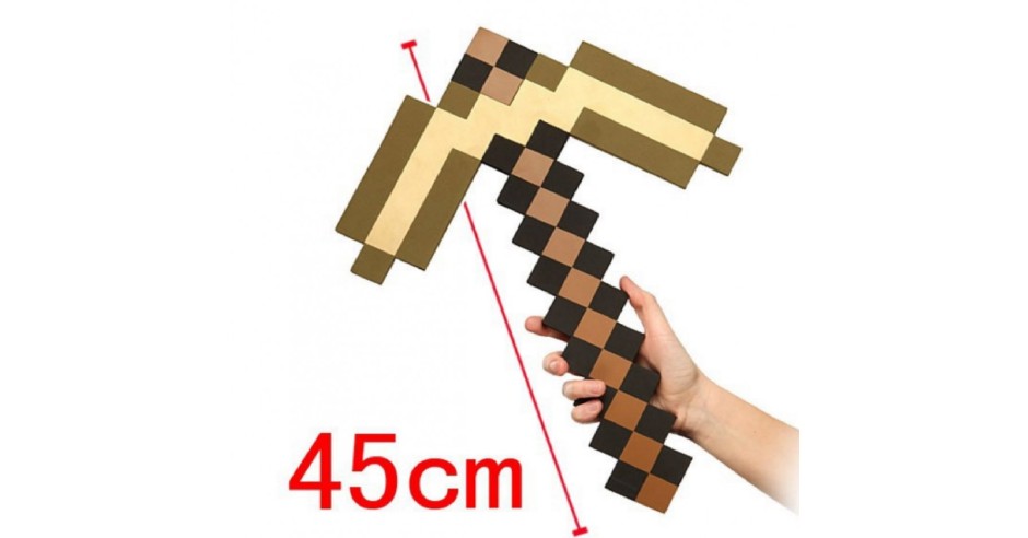 Tarnacop Minecraft - Gold Pickaxe - 45 cm + Bratara Minecraft CADOU ...