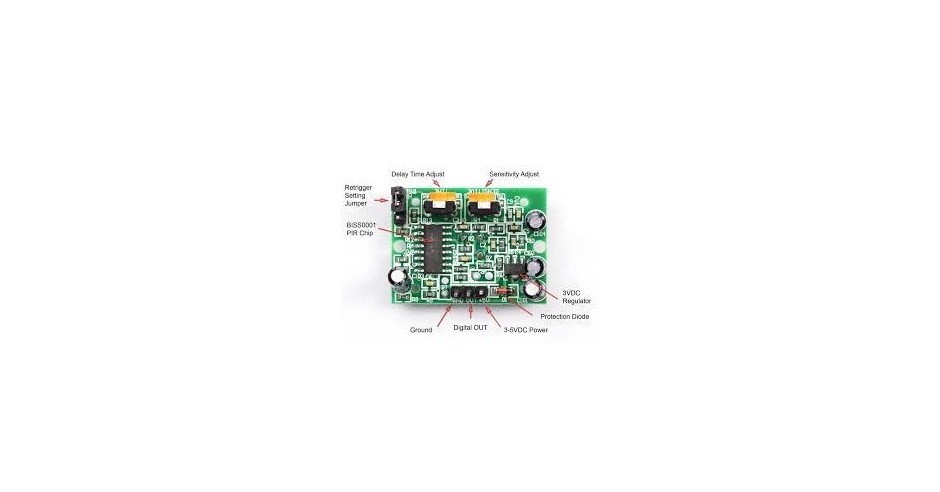 senzor infrarosu de miscare pir HC-SR501 Arduino avr pic stm arm ...