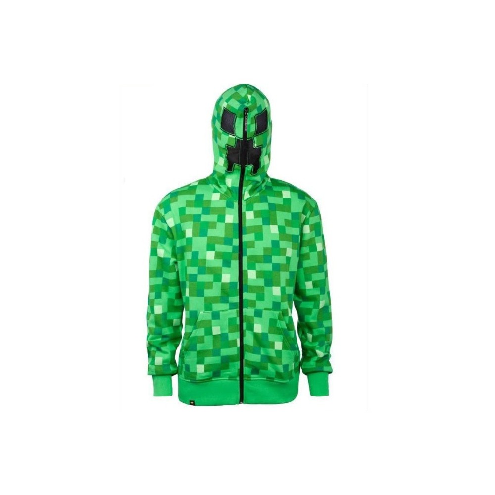Hanorac Minecraft - 7-8 ani - Creeper Hoodie Zip Up JINX + CADOU ...