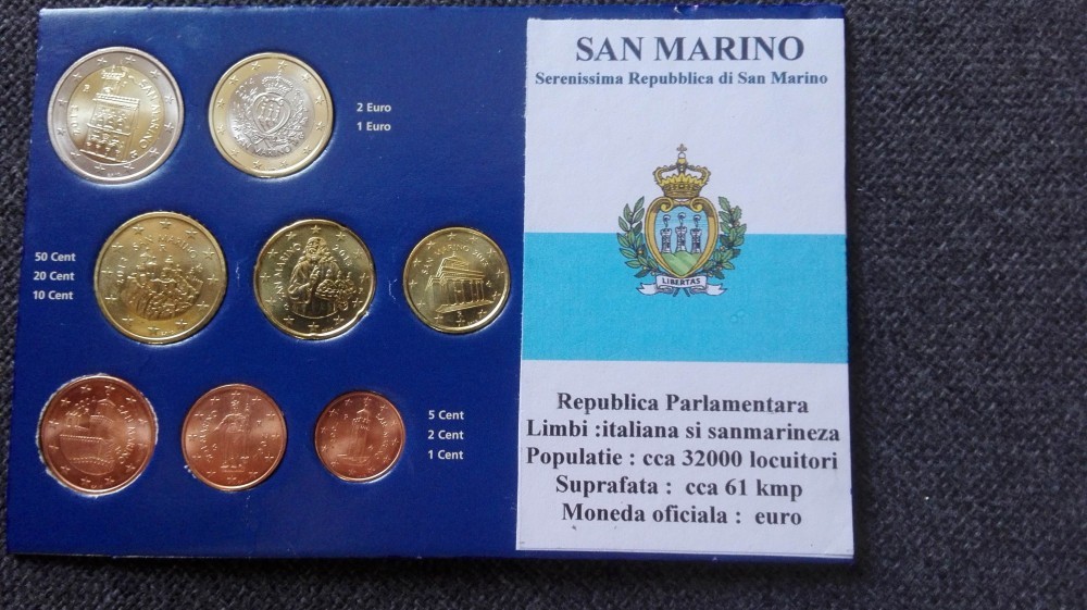 Set monede euro San Marino, noi. Citeste descrierea produsului | arhiva ...