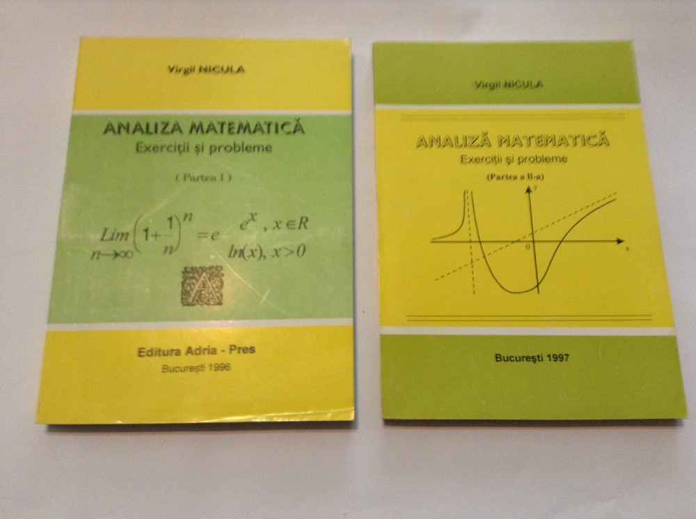 ANALIZA MATEMATICA VIRGIL NICULA,,RM2 | arhiva Okazii.ro