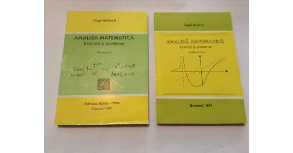 ANALIZA MATEMATICA VIRGIL NICULA,,RM2 | arhiva Okazii.ro