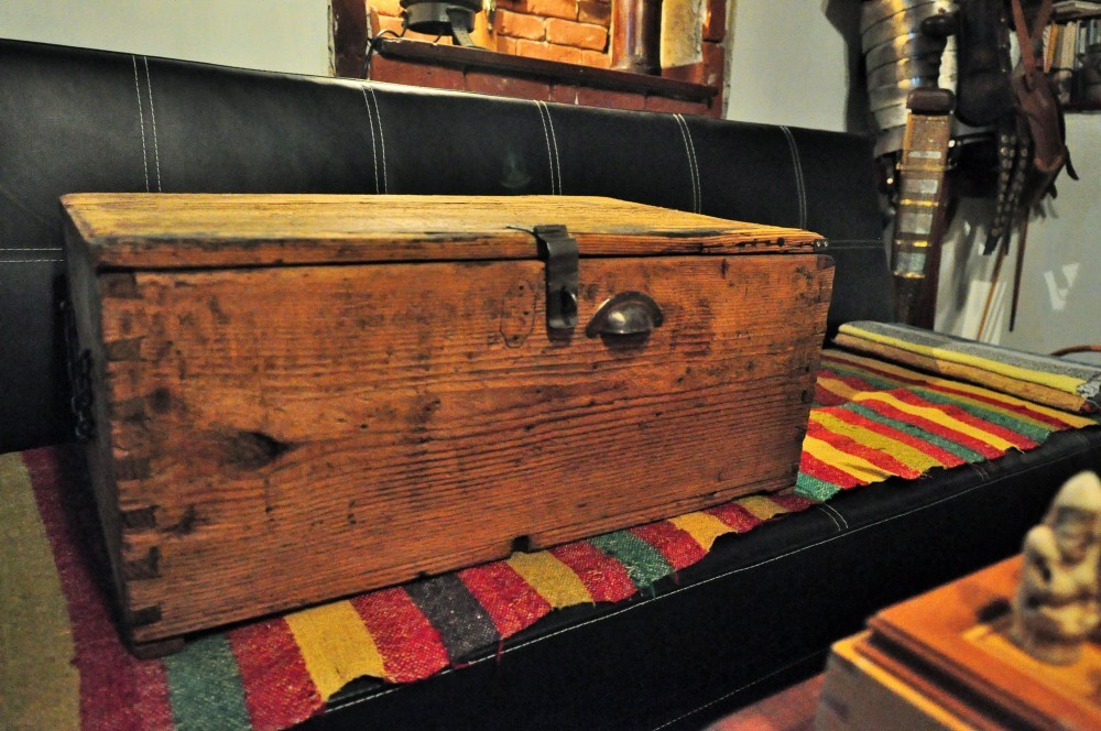 Valiza militara razboi I cufar vechi lada lemn mare vintage | arhiva ...