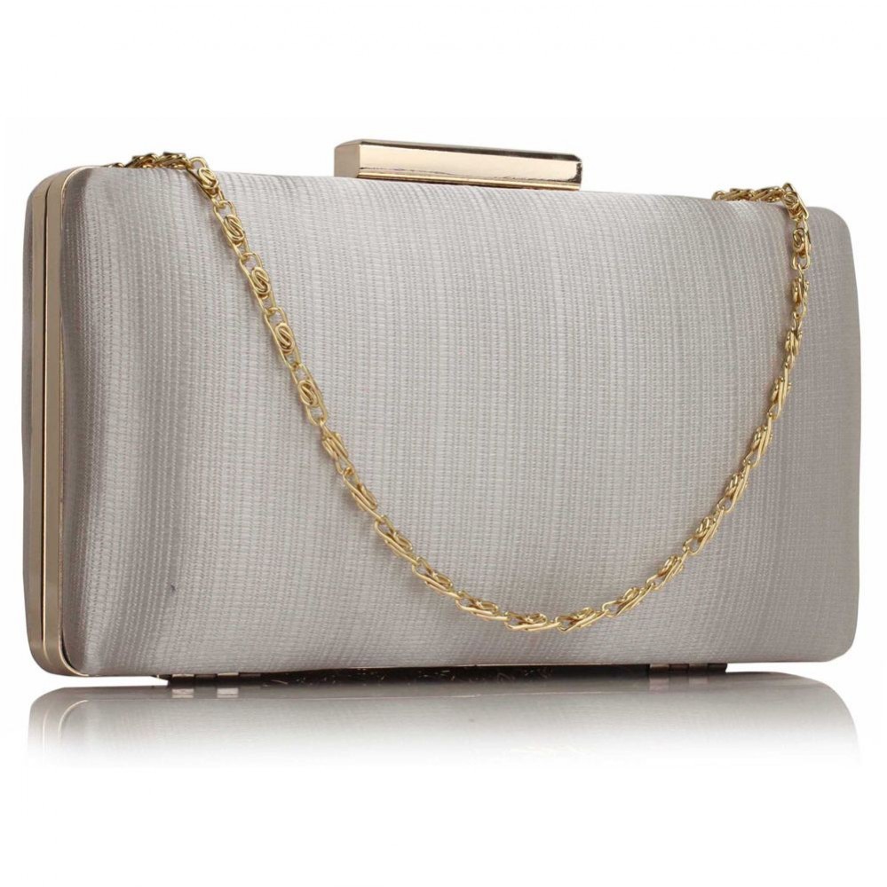 Clutch metalic argintiu / Geanta plic eleganta / Poseta plic argintie ...