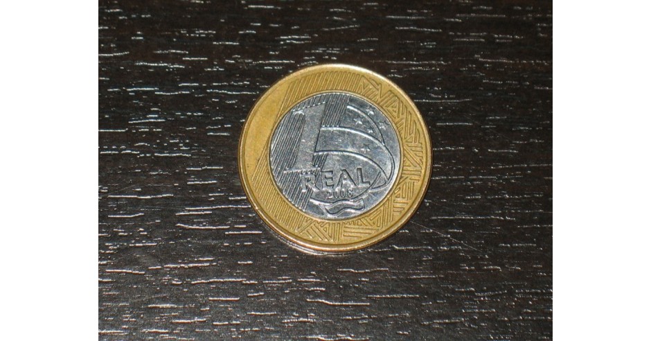 Moneda bimetalica 1 real Brazilia 2008 | arhiva Okazii.ro