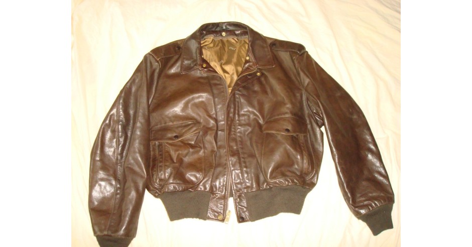 Geaca pilot/aviator, barbati, din piele naturala de cal SCHOTT USA ...