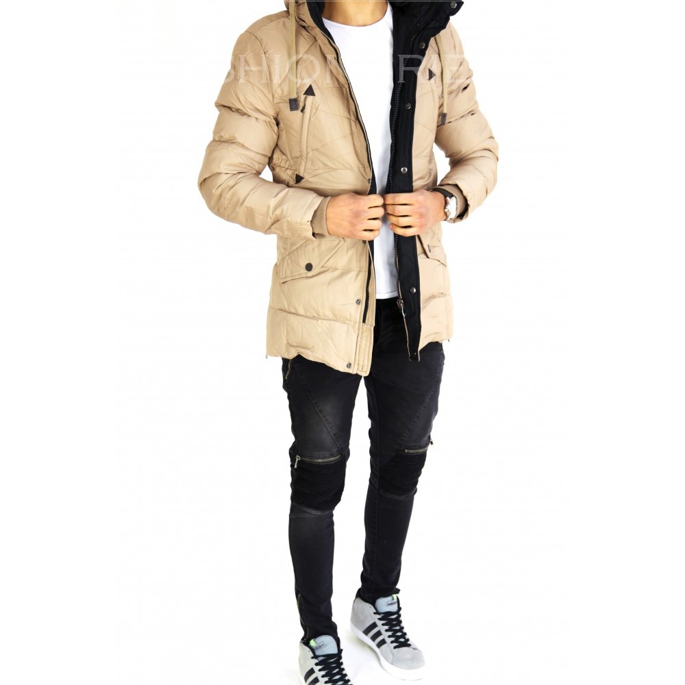 Geaca tip ZARA bej de IARNA - Geaca barbati - COLECTIE NOUA 7542 | arhiva Okazii.ro
