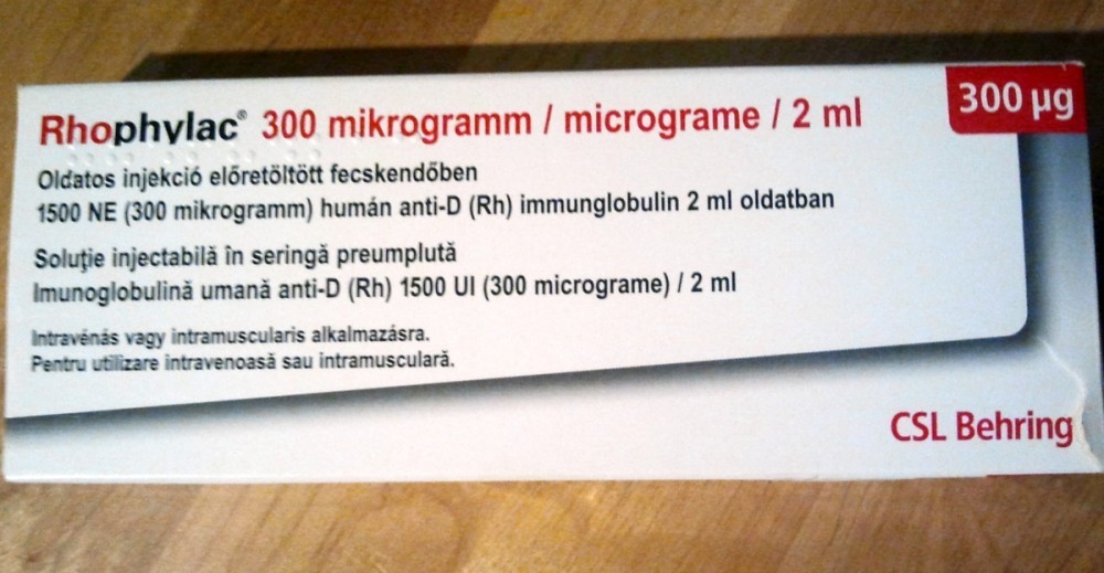 Vaccin RHOPHYLAC 300 micrograme / 2 ml (pt RH Negativ) | arhiva Okazii.ro