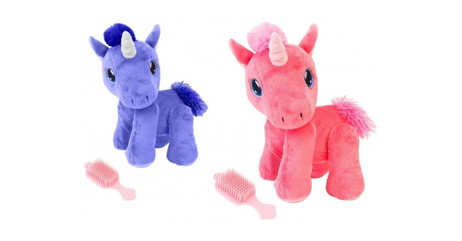 Ponei Unicorn Roz Mov Interactiv Globo Care Merge Cu Perie Par Din Plus ...