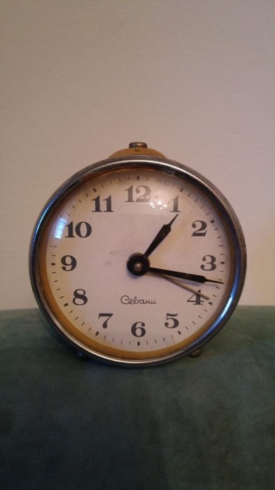 Ceas desteptator mecanic de masa vechi, rusesc (URSS), Cebahn (Sevani ...