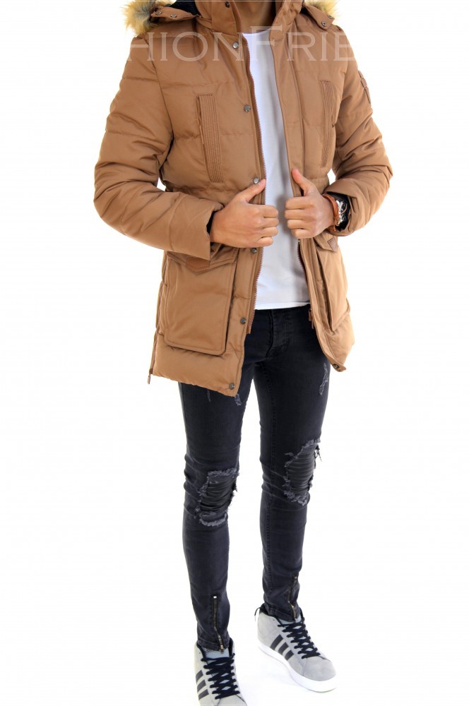 Geaca tip ZARA de IARNA bej - Geaca barbati - COLECTIE NOUA 7284 ...