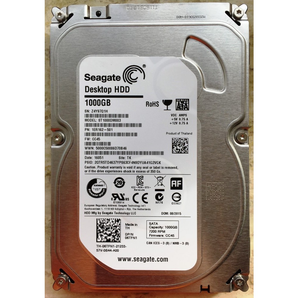 Seagate Desktop HDD ST1000DM003 1000 GB 7200 rpm SATA 6Gb/s NCQ SATA3 ...